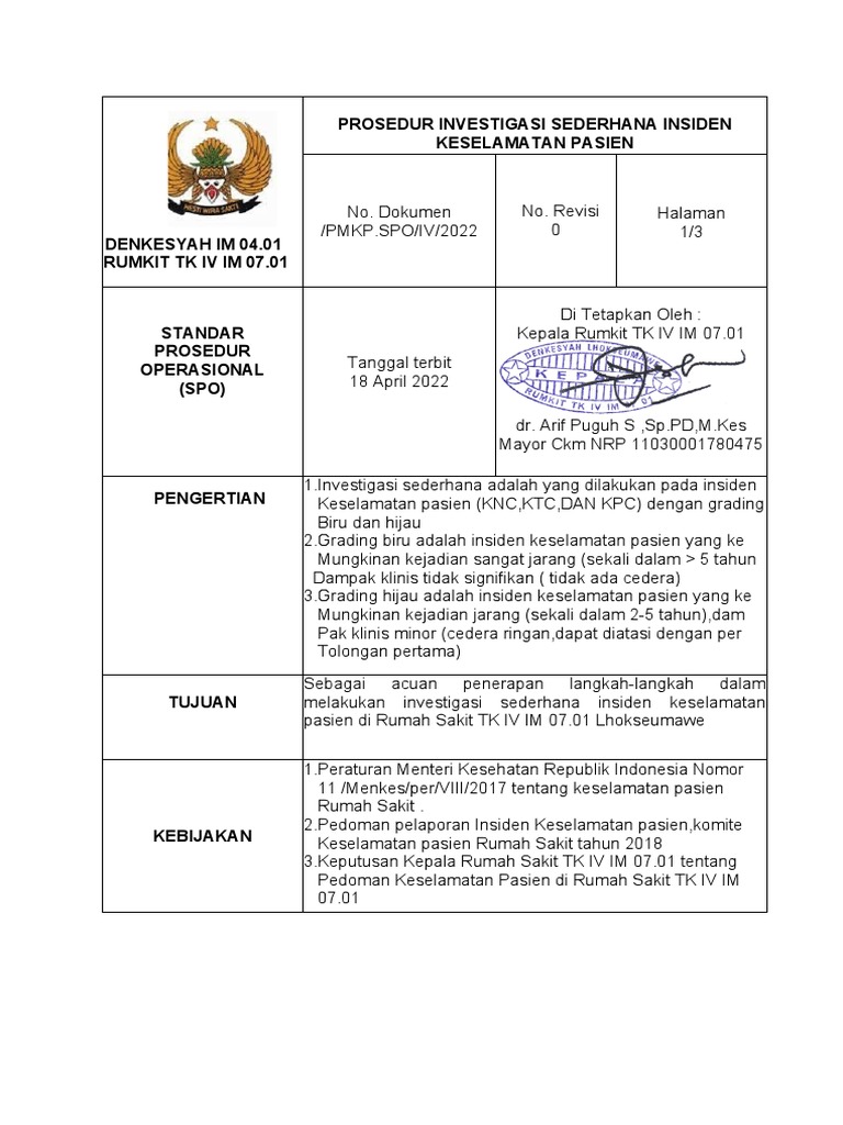 Prosedur Investigasi Insiden Keselamatan | PDF | Komputer | Teknologi ...