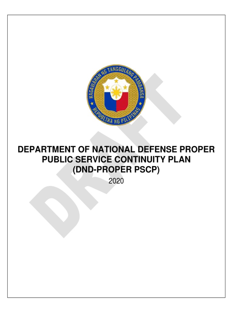 SND Approved DND Proper PSCP Official Draft (Attachment) | PDF ...