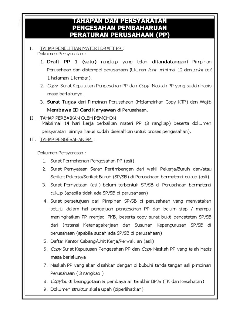 Format - Pengesahan - PP - Pembaharuan | PDF