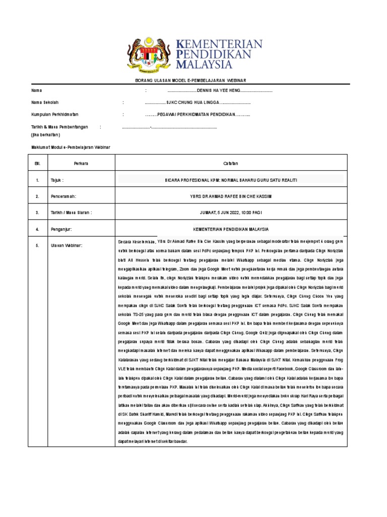 Ulasan Webinar | PDF