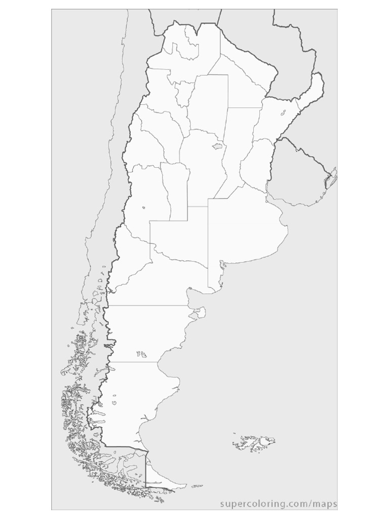 Argentina Map Coloring Page | PDF
