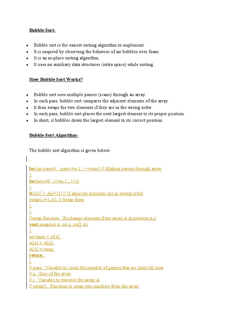 A Comprehensive Guide To The Bubble Sort Algorithm How It Works Pseudocode Time And Space 3283