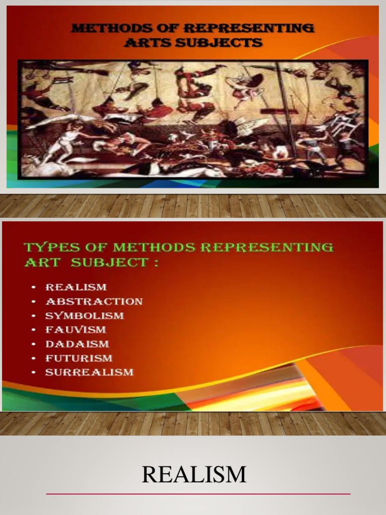 Representing Realism, Abstraction, Symbolism, Fauvism, Dadaism ...