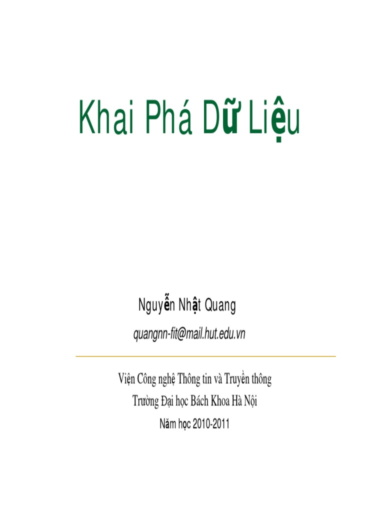 L1-Gioi Thieu Khai Pha Du Lieu | PDF