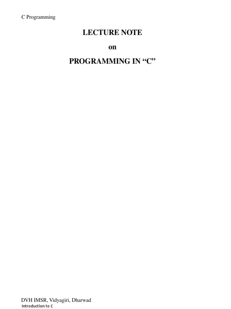 C Programming | PDF | Control Flow | Programming