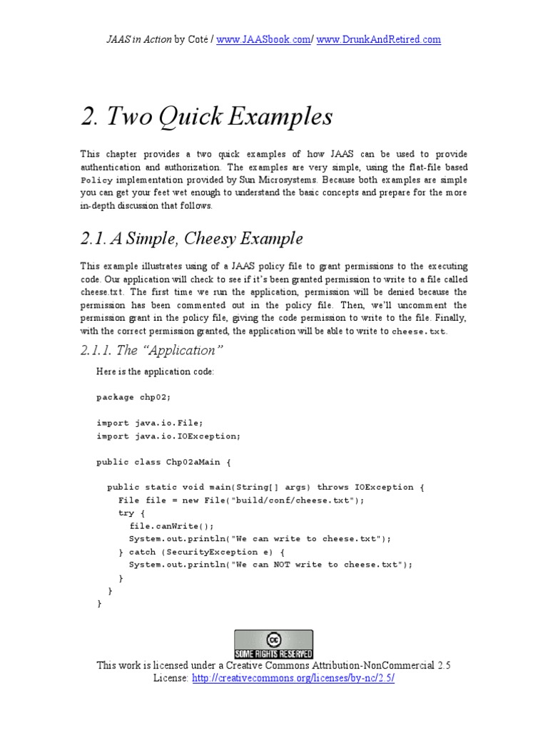 Jaas in Action - Chapter02 05 | PDF | User (Computing) | Login