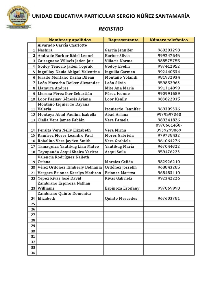 Regiatro de Asistencia | PDF
