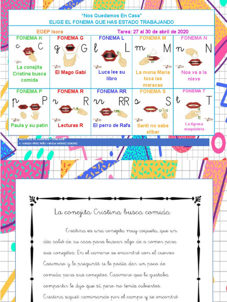 Material Fonemas 27 Al 30 de Abril | PDF