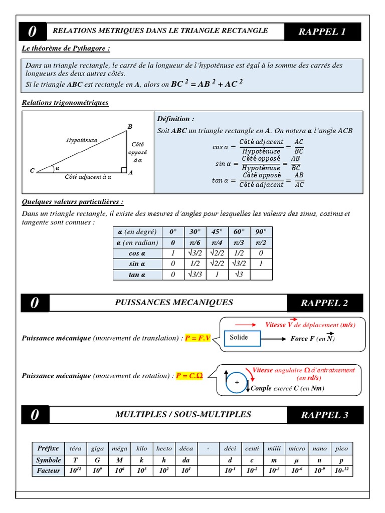 Relations Metriques Ds Triangle Rectangle | Download Free PDF ...