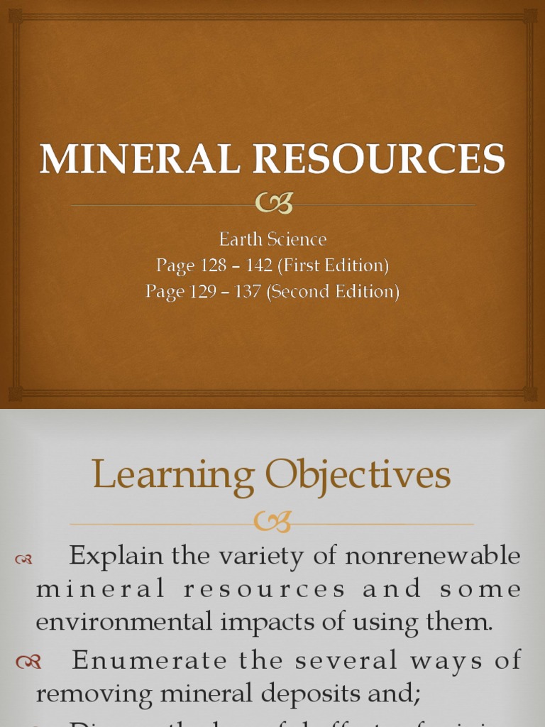 Chapter 4 Mineral Resources | PDF | Mining | Surface Mining