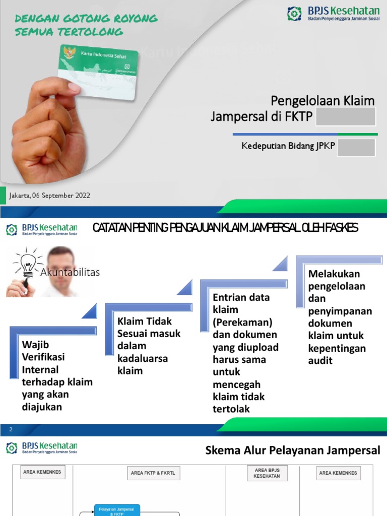 Materi Sosialisasi Pengelolaan Klaim Jampersal Di FKTP FIX | PDF