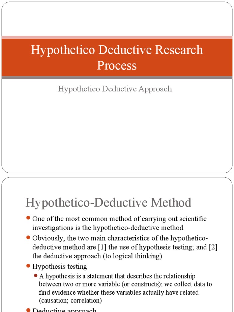 Hypothetico Deductive Process | PDF | Hypothesis | Statistics