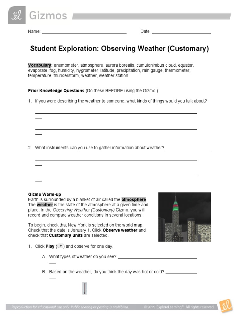Observing Weather CSE | PDF | Fog | Weather