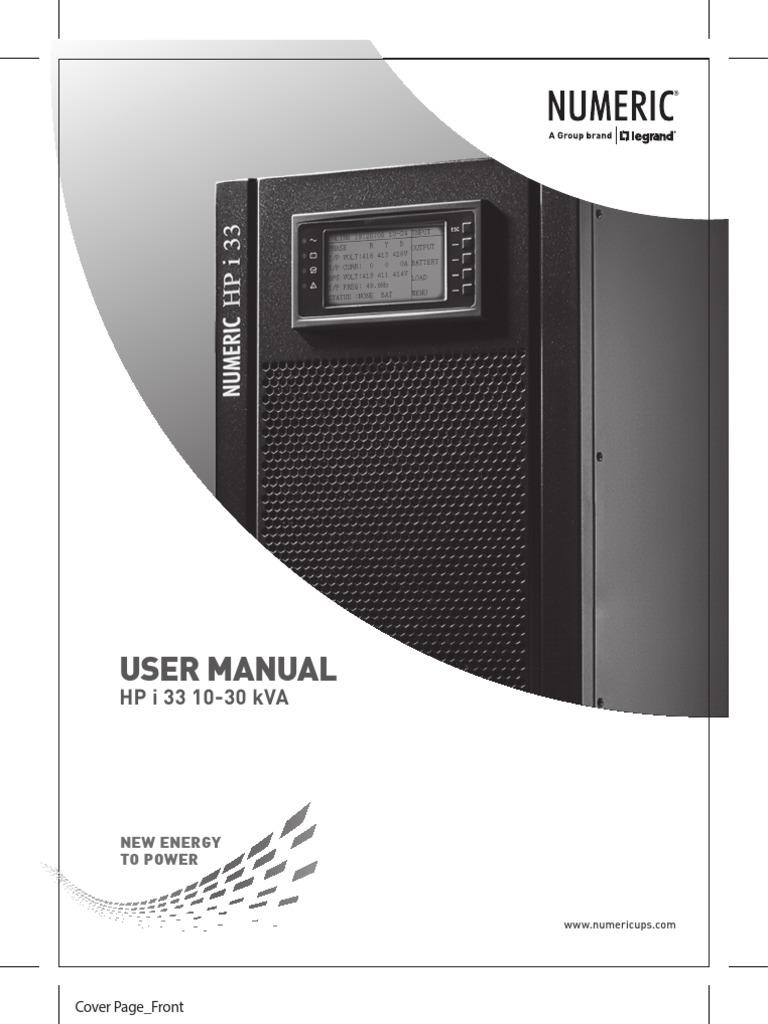 HP I33 10-30kVA User Manual - Numeric | PDF | Power Inverter | Mains ...