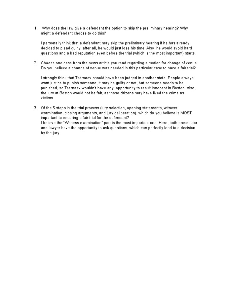 2021AlcaideAnderCriminology 5.03A Before and During The Trial | PDF