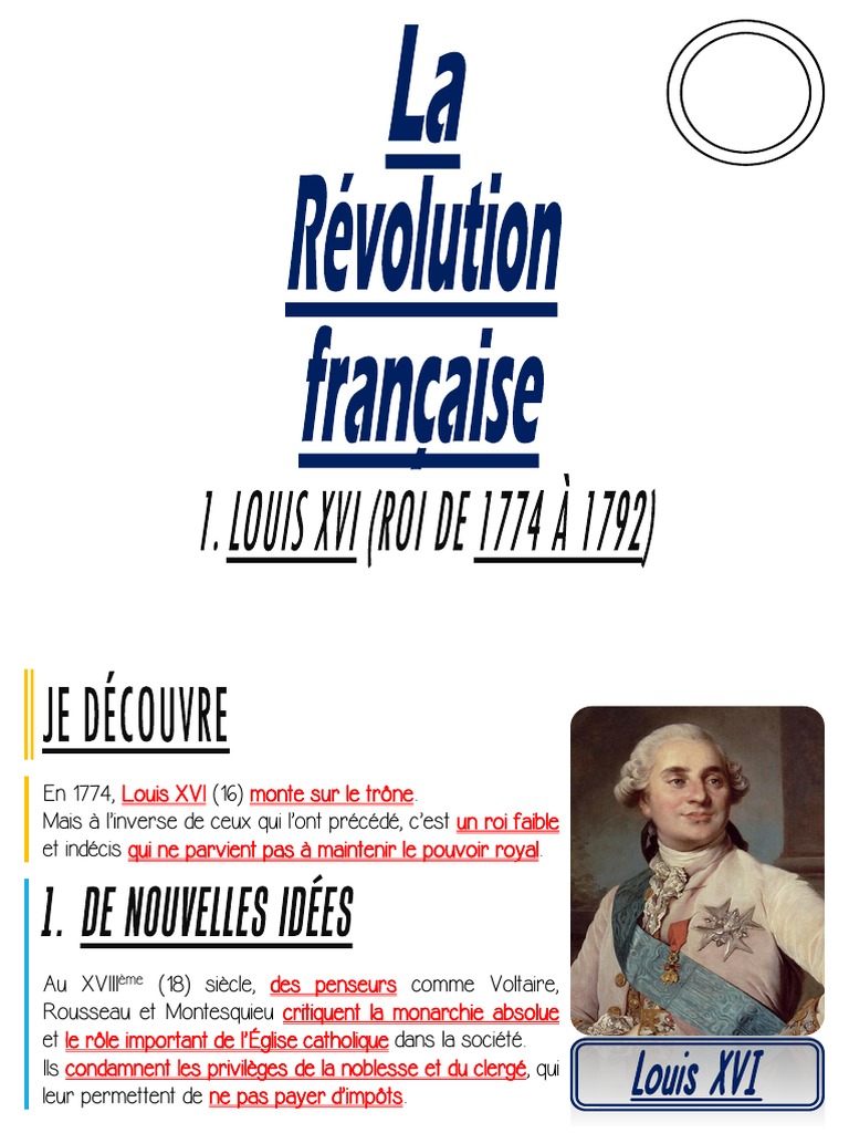 La Révolution française de 1789 | PDF | Révolution française | Siècle ...