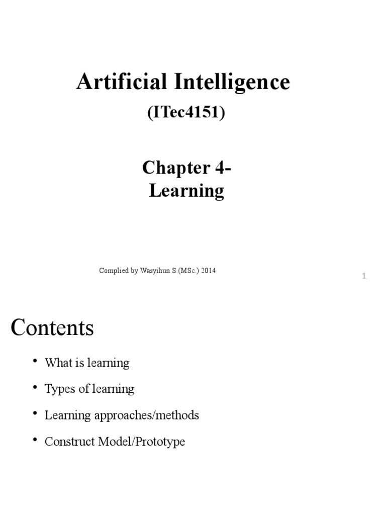 Ai CH4 | PDF | Statistical Classification | Learning