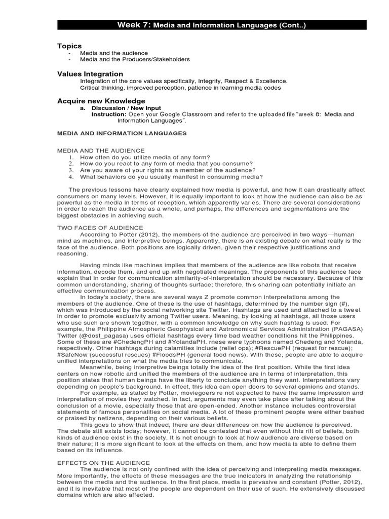 Understanding the Complex Relationship Between Media, Audiences, and ...