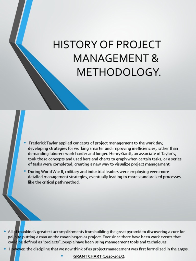 History of Project Management & | Download Free PDF | Agile Software ...
