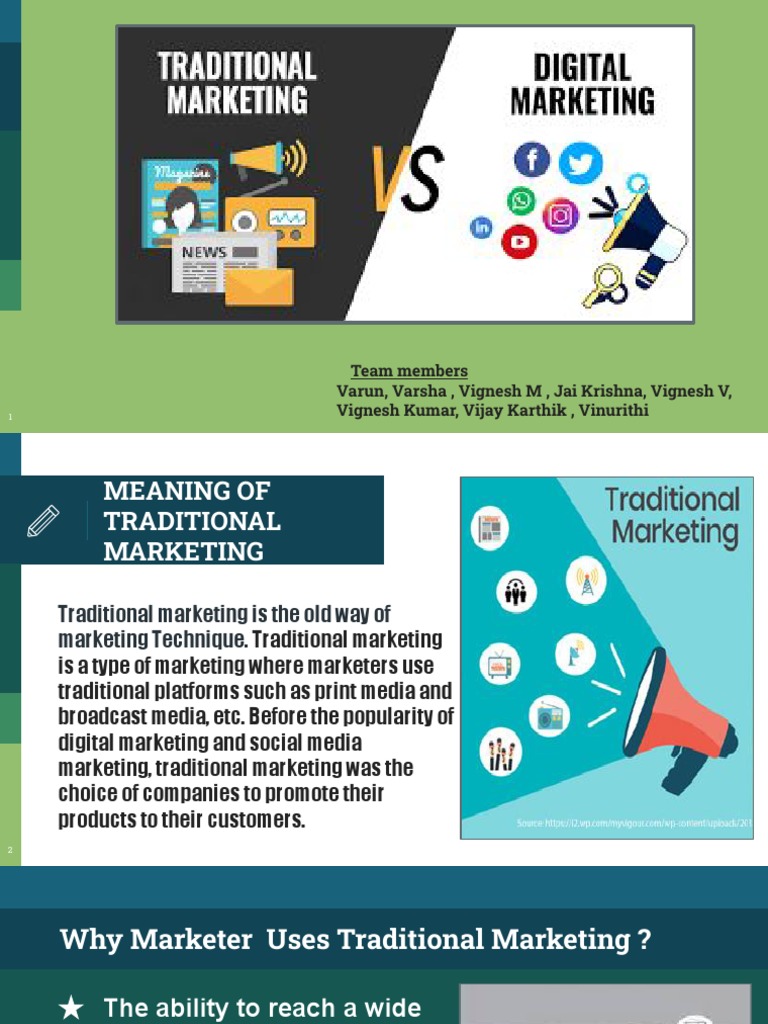 Traditional vs Digital Marketing Overview | PDF | Digital Marketing ...