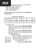 EDD & AOG Computation: Expected Date of Delivery & Age of Gestation ...