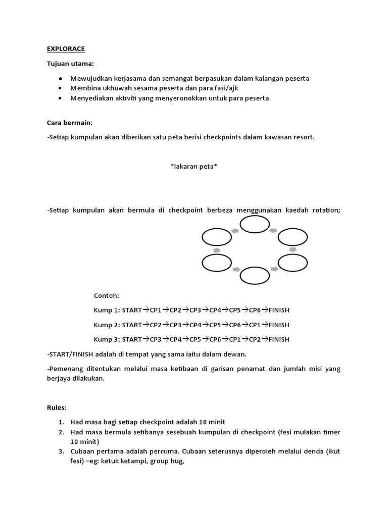 Aktiviti Permainan Explorace untuk Pelajar | PDF | Griya & Taman