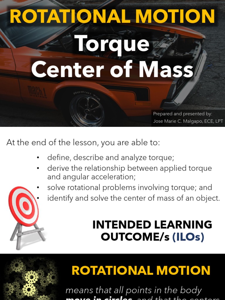 Rotational Motion - Torque and Center of Gravity | PDF | Torque ...