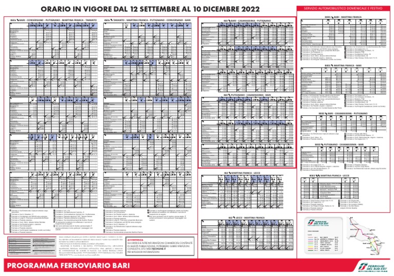 Orari Murali Bari Sett 2022 | PDF