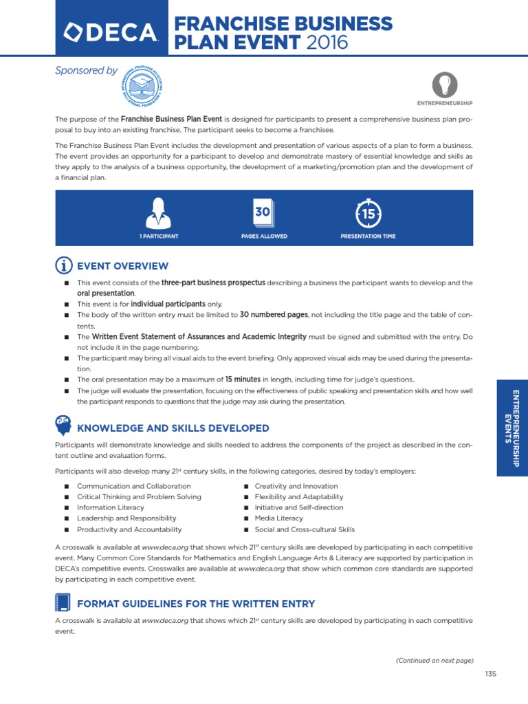 Franchise Business Plan Event Overview | PDF | Marketing | Franchising