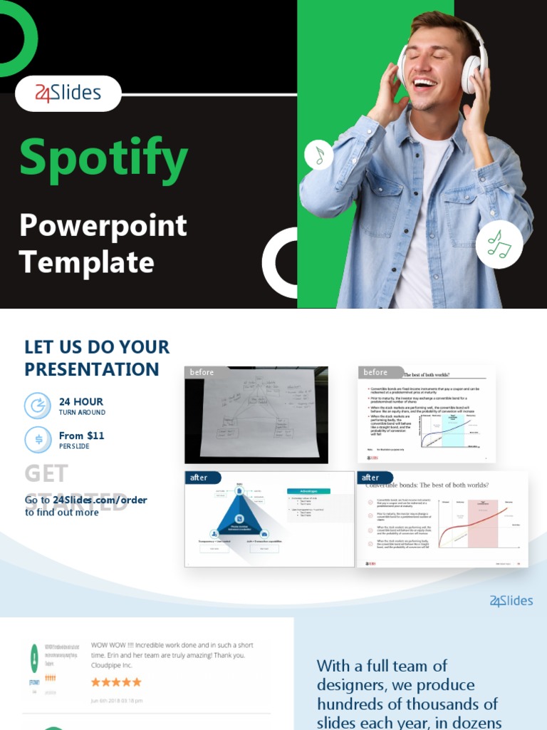 Spotify PowerPoint Presentation Template | PDF | Business