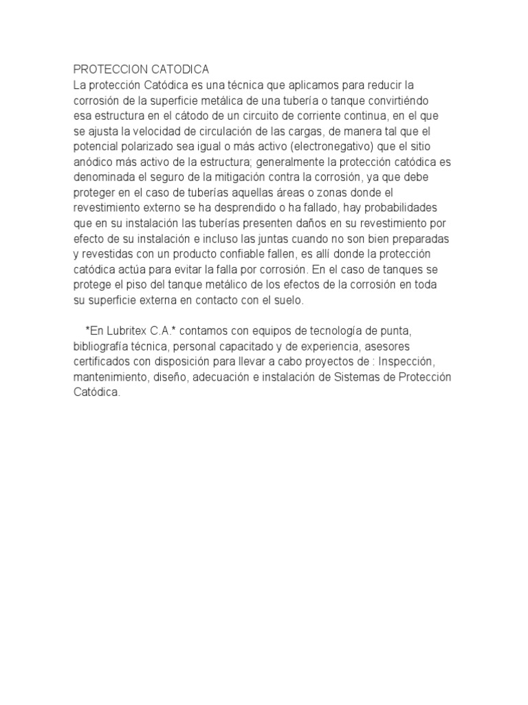 Proteccion Catodica | PDF