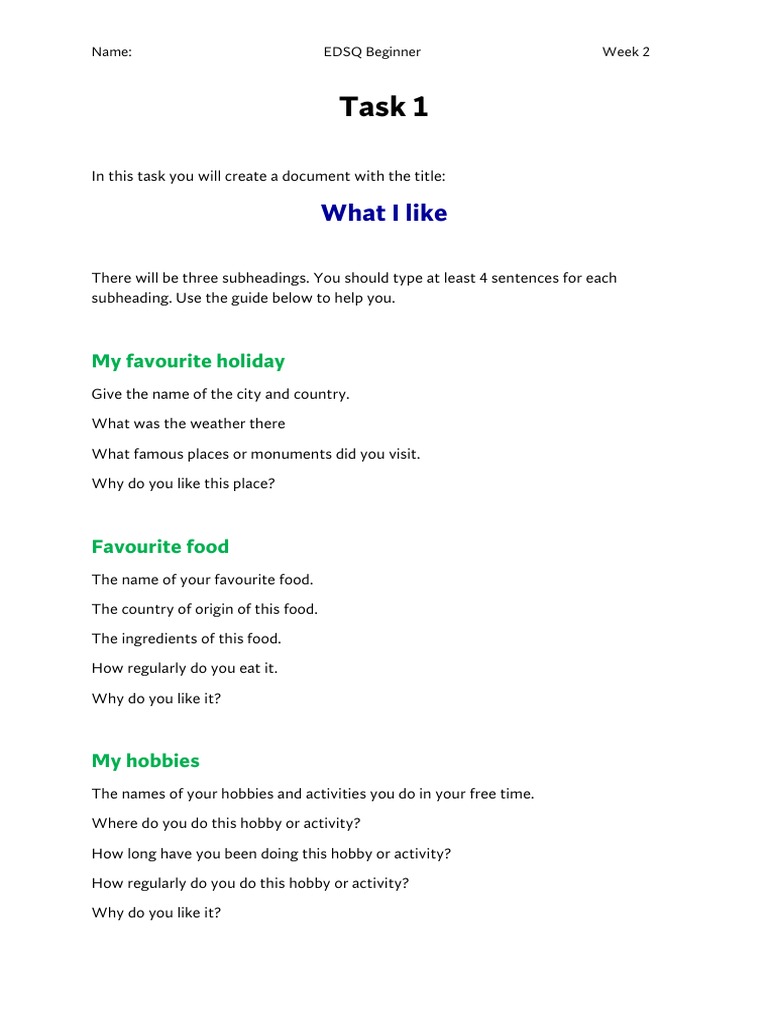 Word Beginner-Task 1 | PDF | Foreign Language Studies