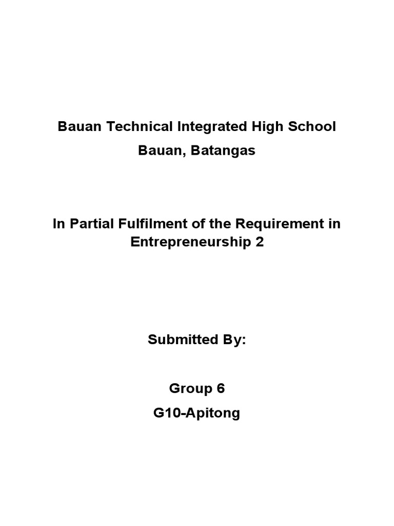 Group 6 Entrepreneurship Business Plan | PDF | Chocolate | Candy Group 6 Entrepreneurship Business Plan | PDF | Chocolate | Candy