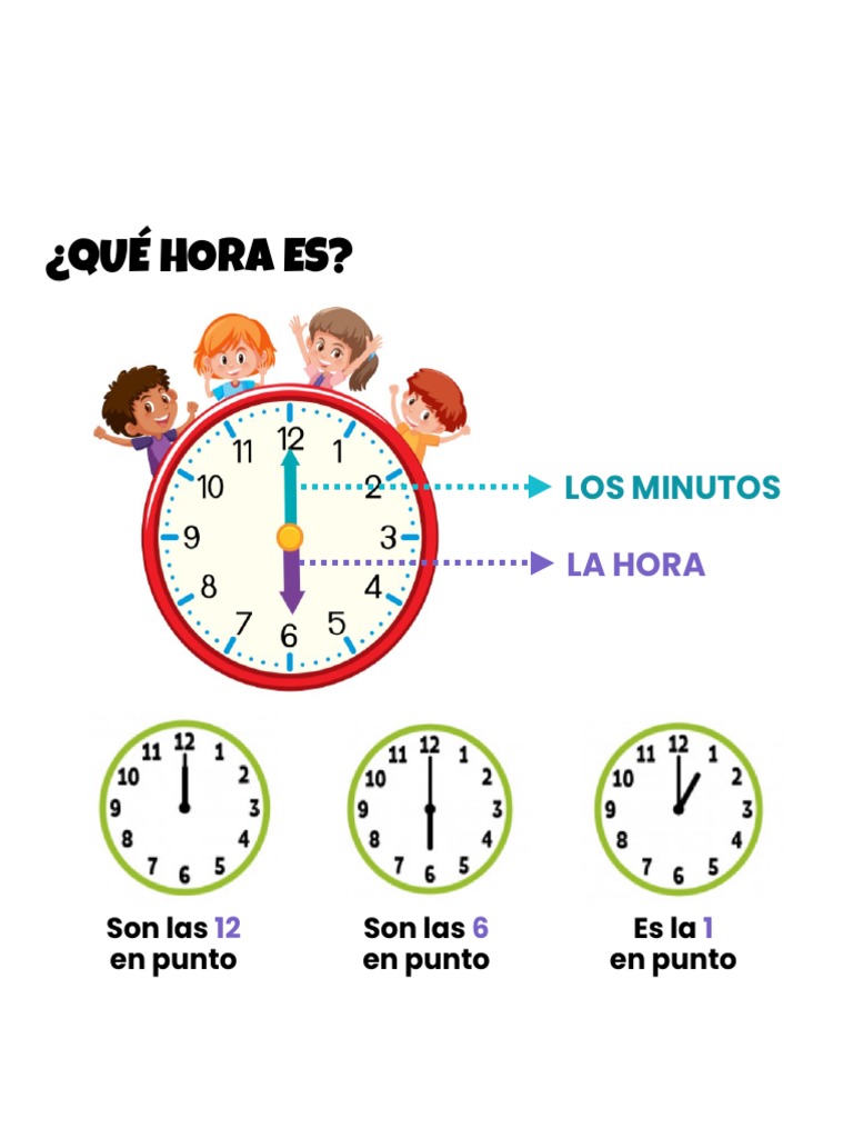 Ejercicios de Reloj para Niños de Primaria | PDF