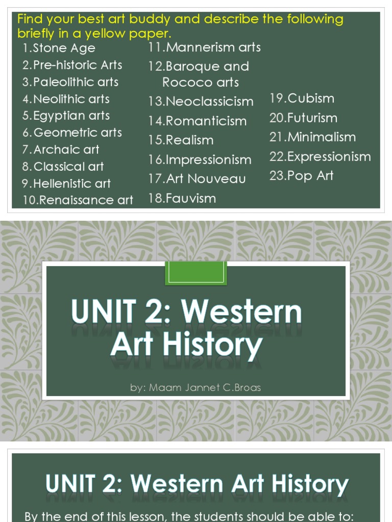 UNIT 2 - Western ARt | PDF | Abstract Art | Impressionism