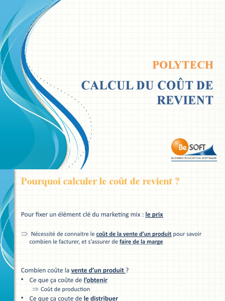 Polytech - Cout de Revient | PDF | Commercialisation | Processus d'affaires