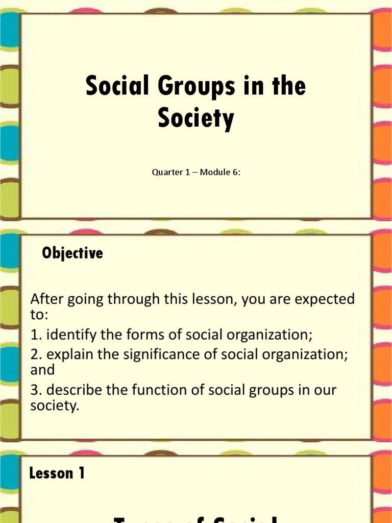 Understanding Social Groups in Society | PDF | Social Group | Cognition