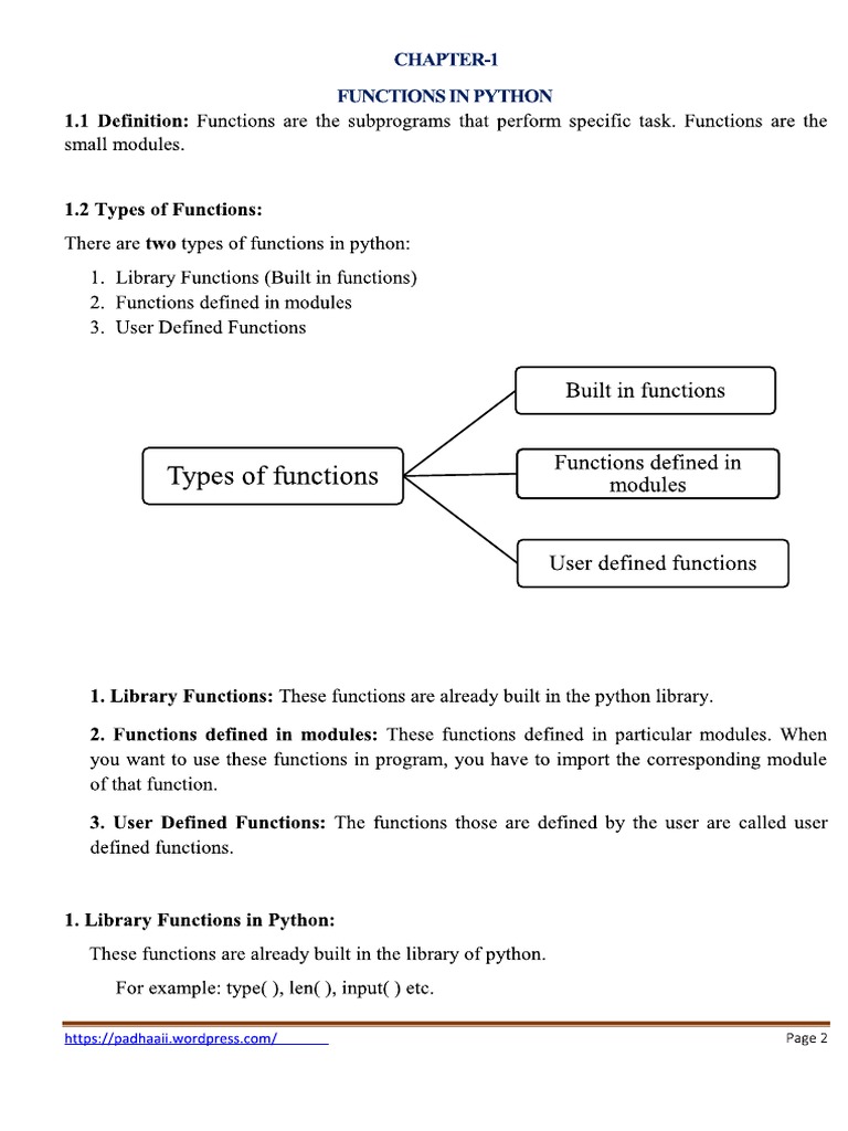 Chapter 3 Functions Notes | PDF