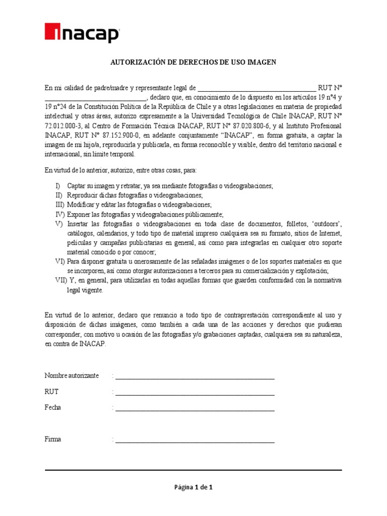 Autorización uso de imagen | PDF