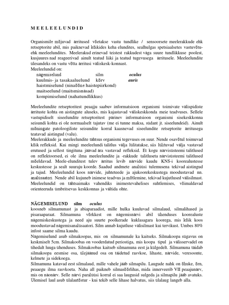 L Meeleelundid Nahk 19okt2020 | PDF