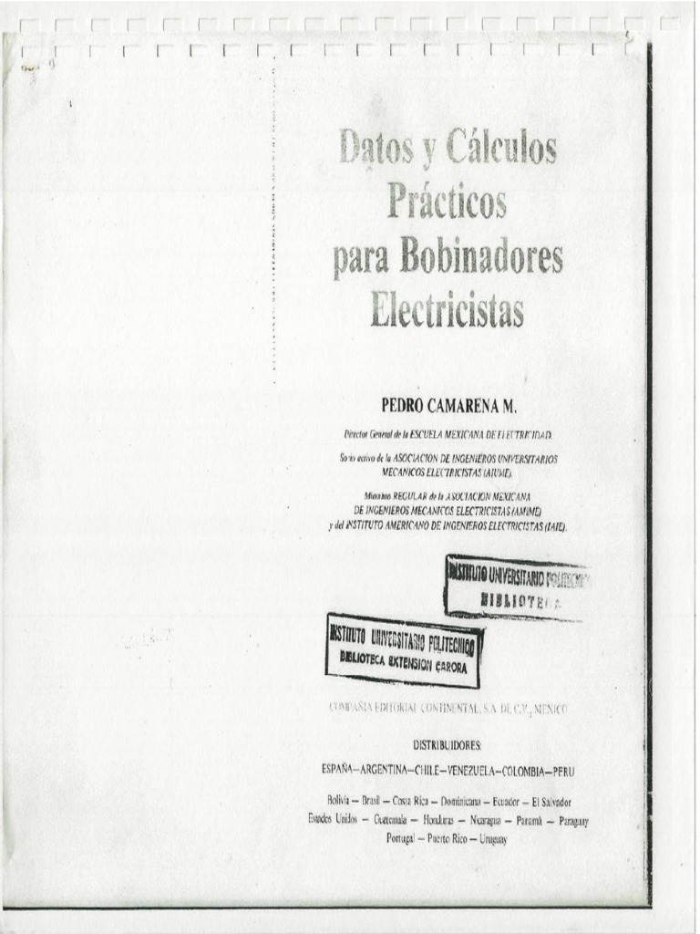 Calculos y Datos para Bobinadores de Motores 5 PDF Free | PDF