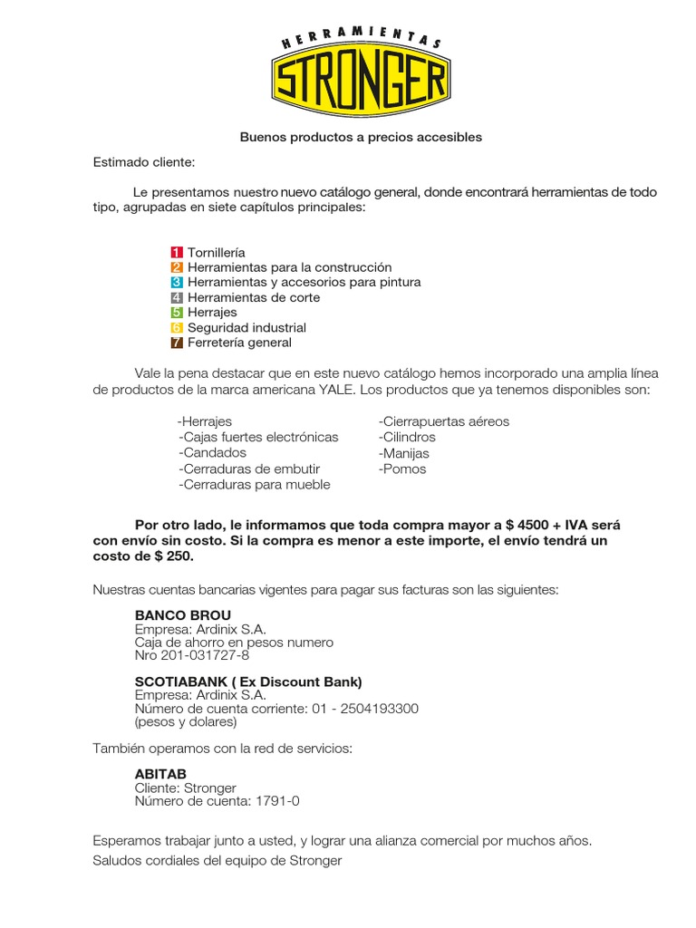 Catalogo Stonger | PDF | Marca | Perforar