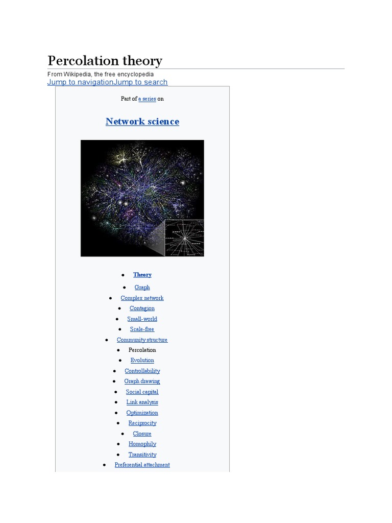 Percolation Theory | PDF