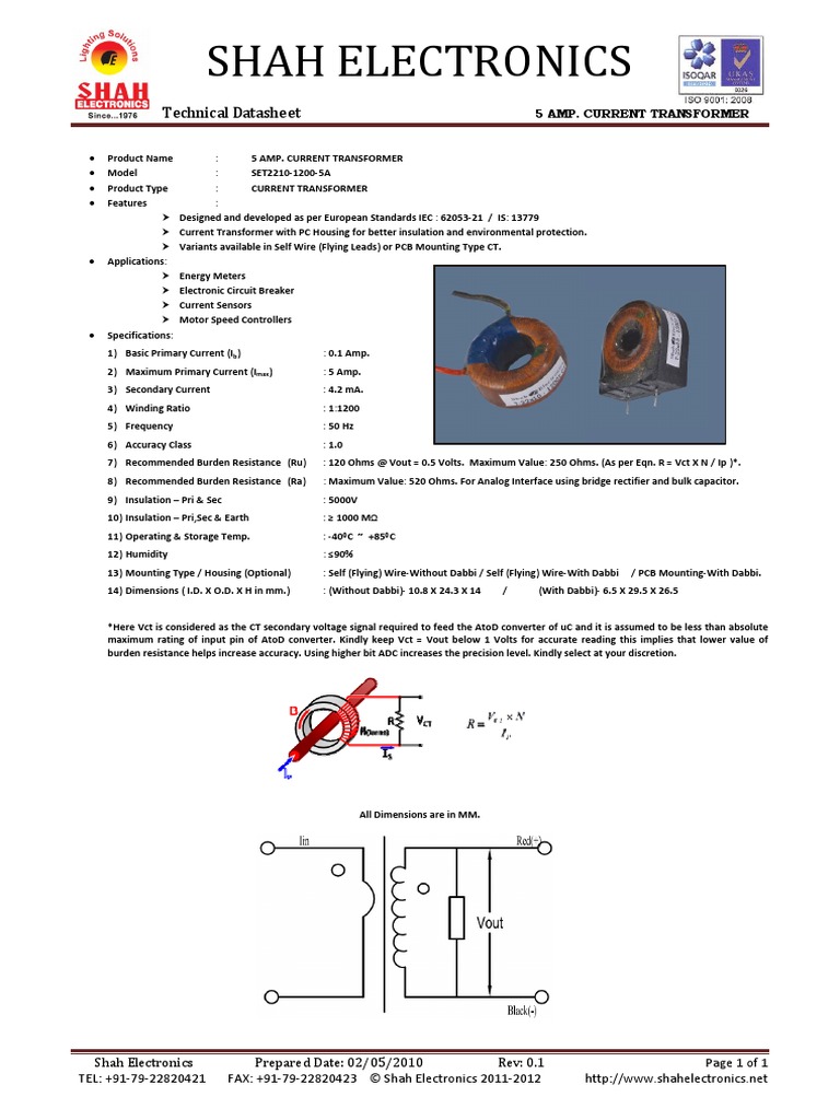5 Amp Current Transformer | PDF | Transformer | Amplifier