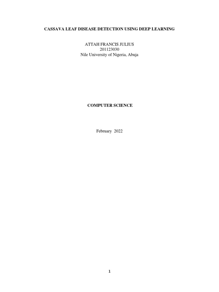 Cassava Project | PDF