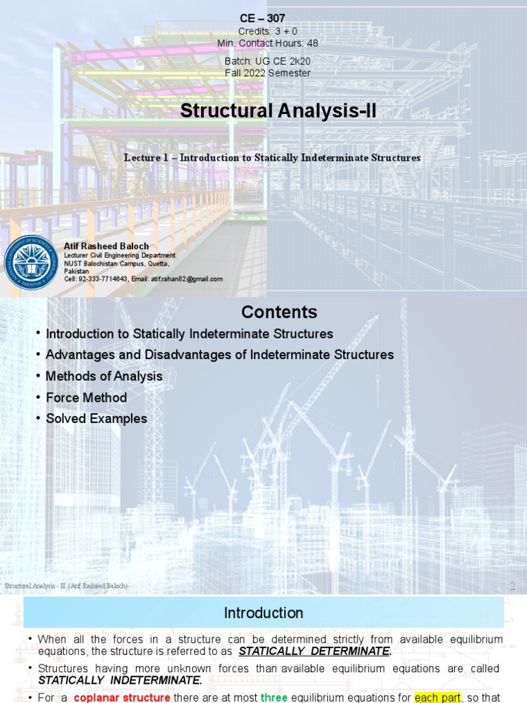 1 - Introduction To Statically Indeterminate Structures | PDF ... 1 - Introduction To Statically Indeterminate Structures | PDF ...