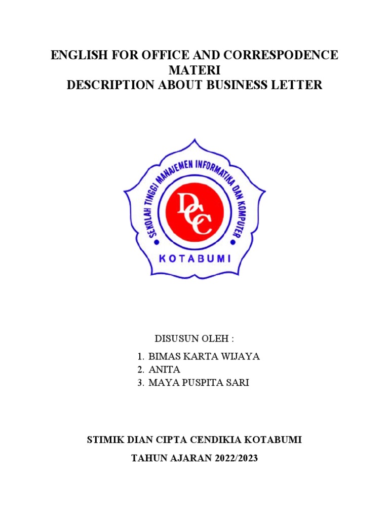 Business Letter Writing Guide | PDF
