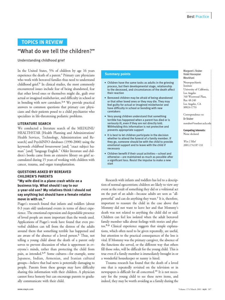 What Do We Tell The Children | PDF | Self-Improvement | Wellness