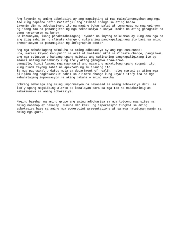 Filipino Adbokasiya Answers | PDF