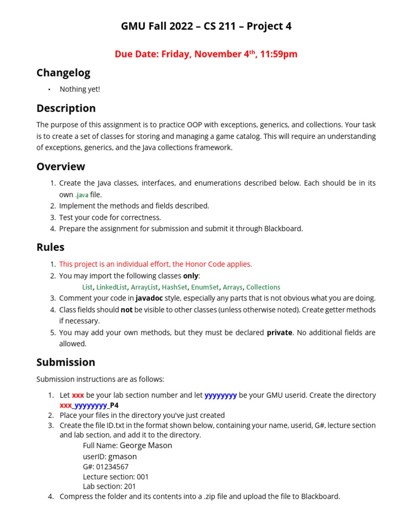CS211 Fall 2002 P4 | PDF